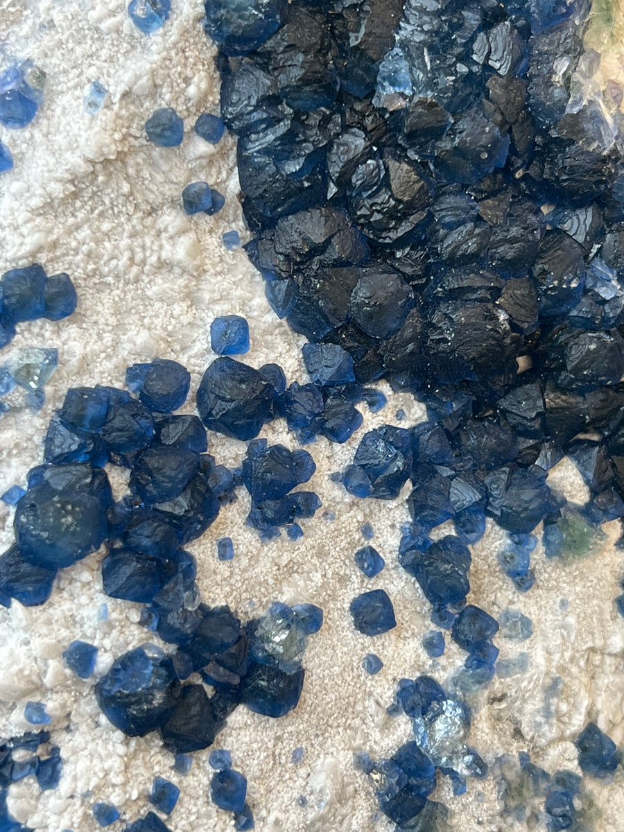 “Blueberry” Fluorite on Quartz – OFJ's Crystal Castle